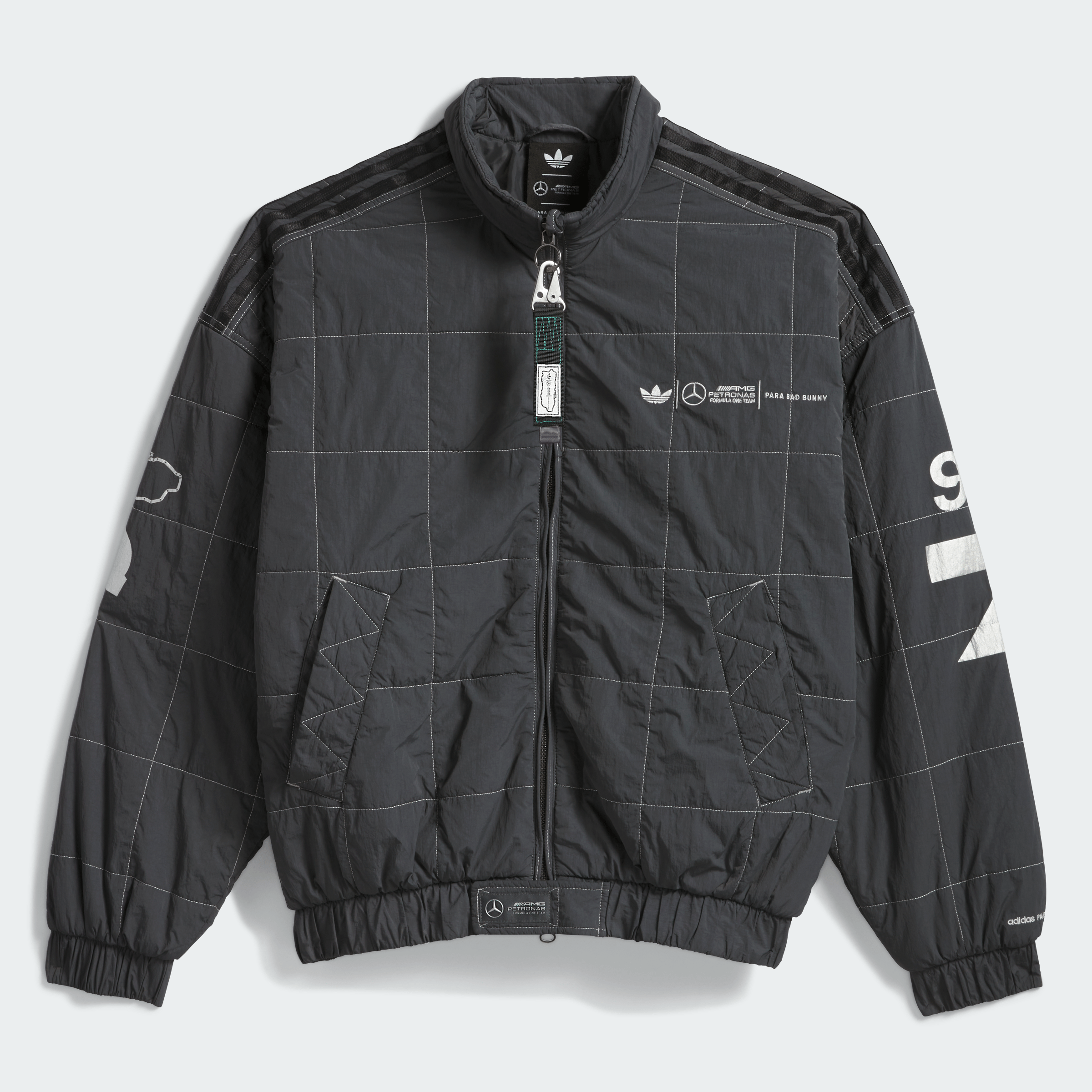 adidas para Bad Bunny x Mercedes-AMG F1 Racing Jacket Grey – BAD BUNNY ...